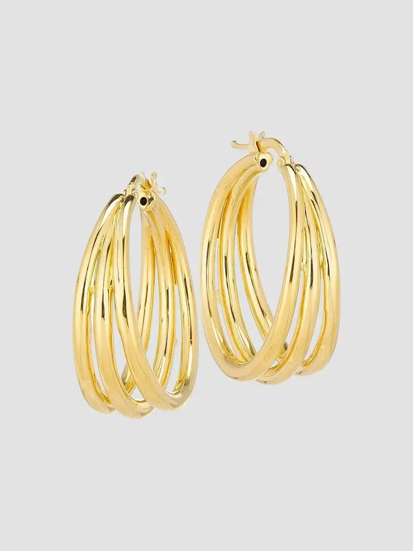 Roberto Coin 18k Triple Hoop Earrings