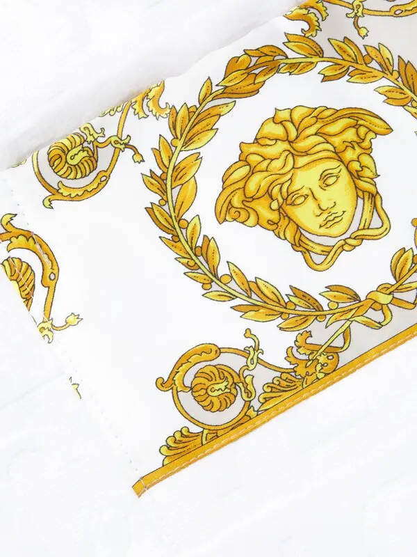 Versace Barocco Wrap Robe - Bianco