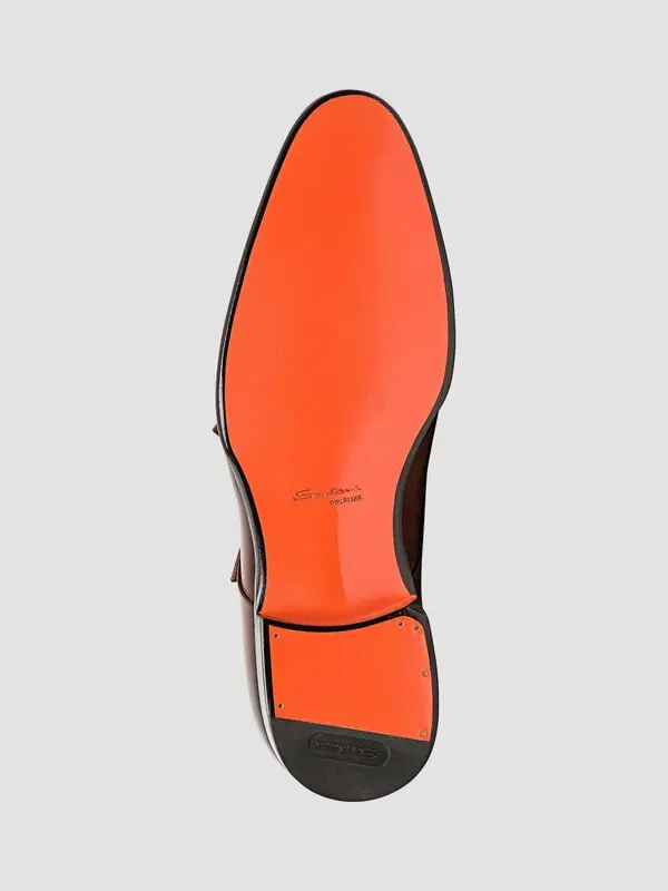 Santoni Ira Double Monk Strap Leather Dress Shoes
