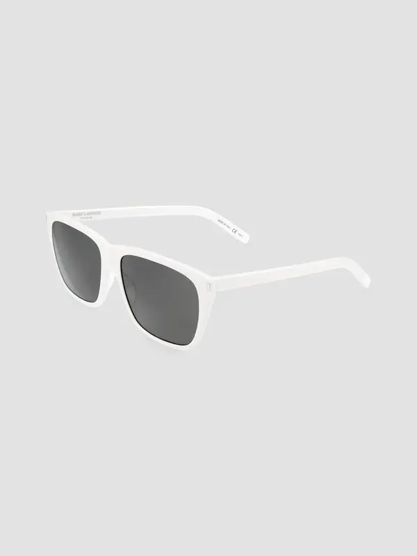 Saint Laurent Classic 57mm Rectangular Sunglasses - Ivory