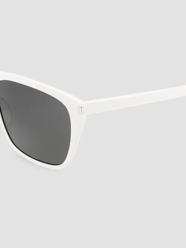 Saint Laurent Classic 57mm Rectangular Sunglasses - Ivory