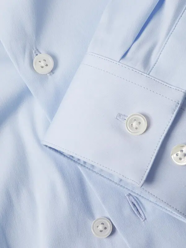 Theory Sylvain Wealth Poplin Long-sleeve Shirt - Olympic