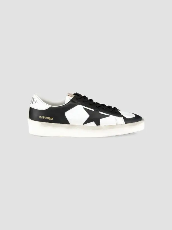 GOLDEN GOOSE Stardan Leather Sneakers - White Black
