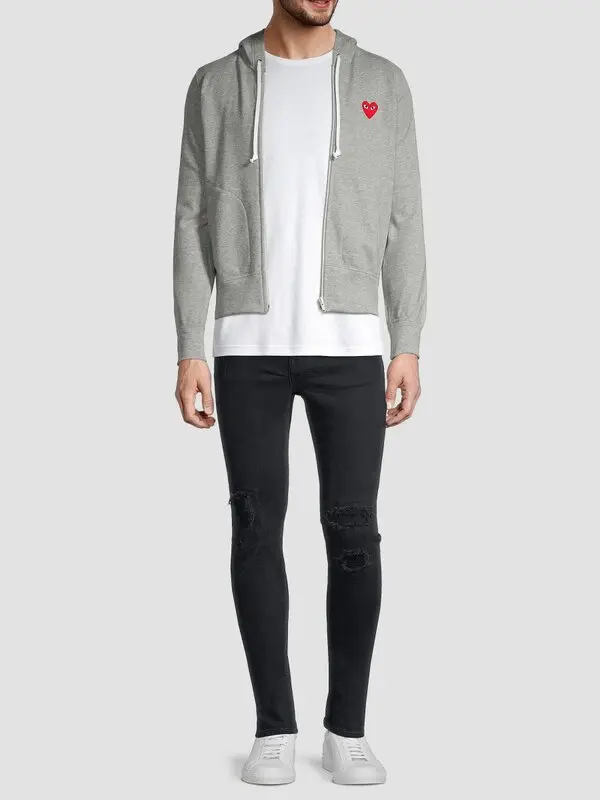 Play Comme Des Garcon Play Zip Hooded Sweater