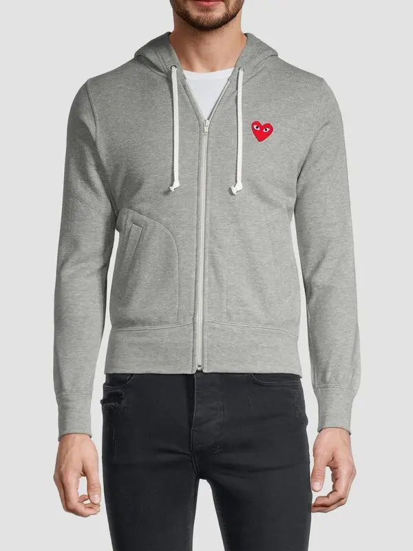 Play Comme Des Garcon Play Zip Hooded Sweater