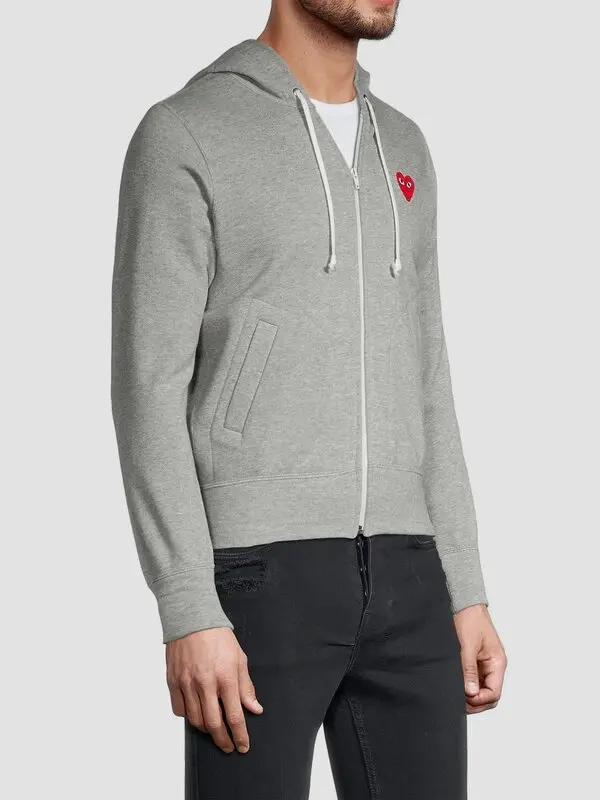 Play Comme Des Garcon Play Zip Hooded Sweater