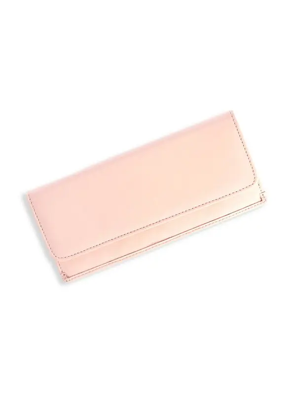 ROYCE NEW YORK Rfid-blocking Leather Clutch Wallet - Light Pink