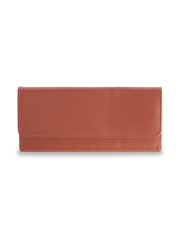 ROYCE NEW YORK Rfid-blocking Leather Clutch Wallet - Tan