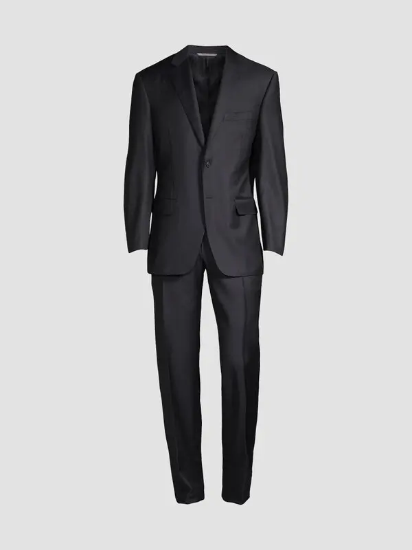 Canali Wool Two-button Suit - Navy