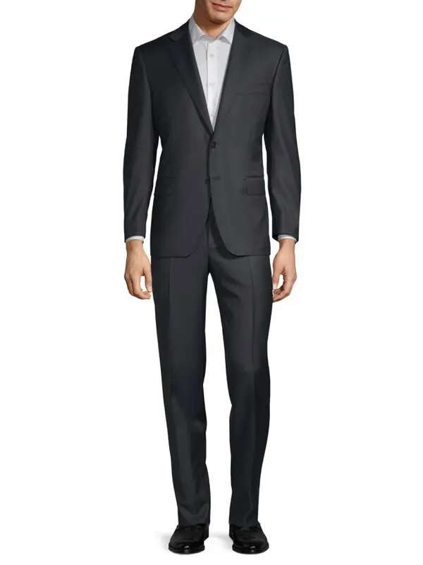 Canali Wool Two-button Suit - Navy