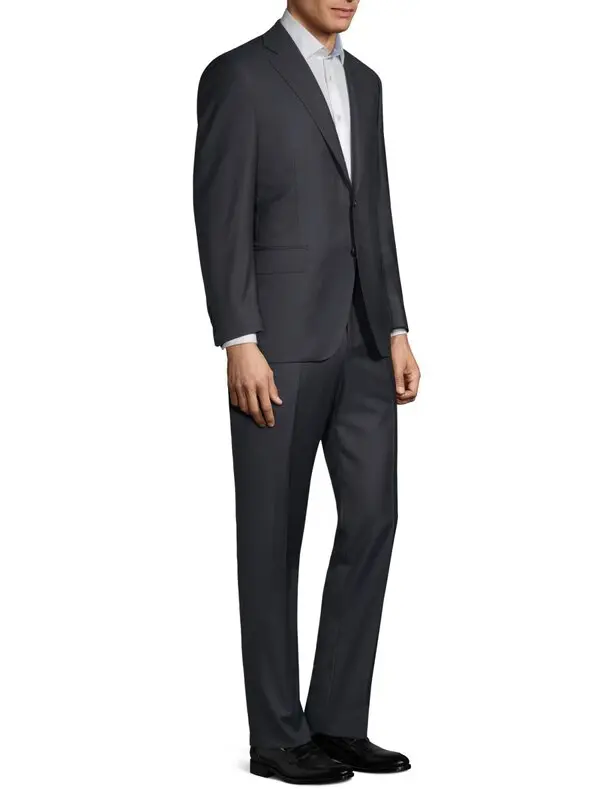 Canali Wool Two-button Suit - Navy