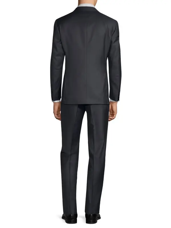 Canali Wool Two-button Suit - Navy