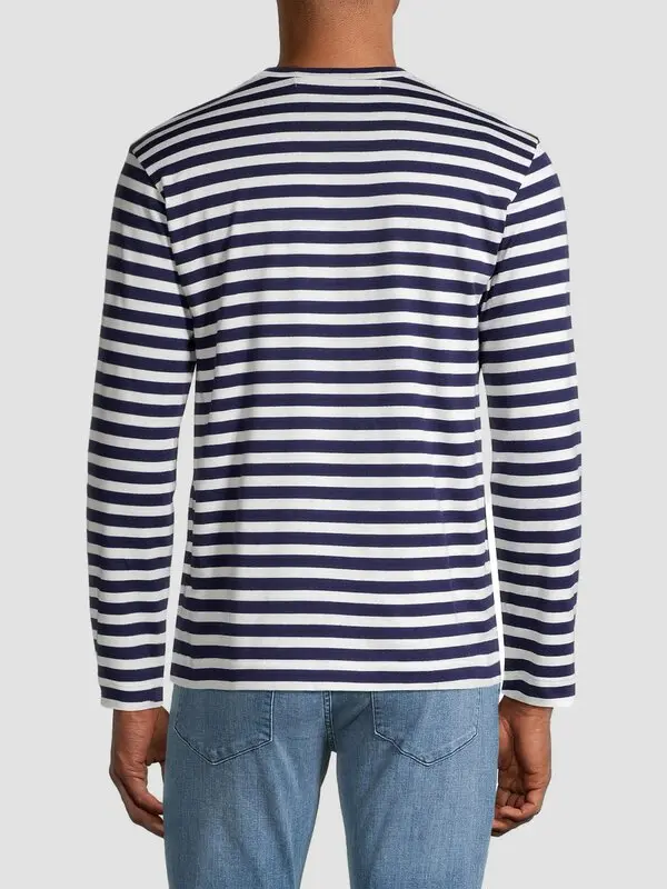 Play Comme Des Garcon Two Hearts Cotton T-shirt