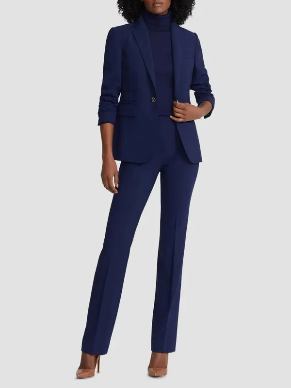 Ralph Lauren Alandra Stretch Wool Pants - Navy