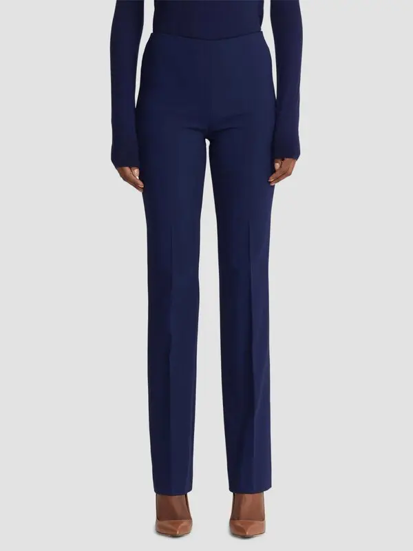 Ralph Lauren Alandra Stretch Wool Pants - Navy