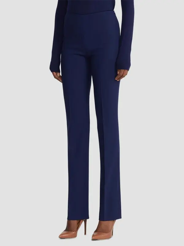 Ralph Lauren Alandra Stretch Wool Pants - Navy