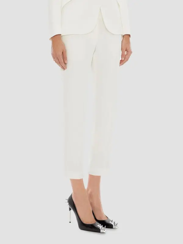 Alexander McQueen Leaf Crepe Cigarette Trousers