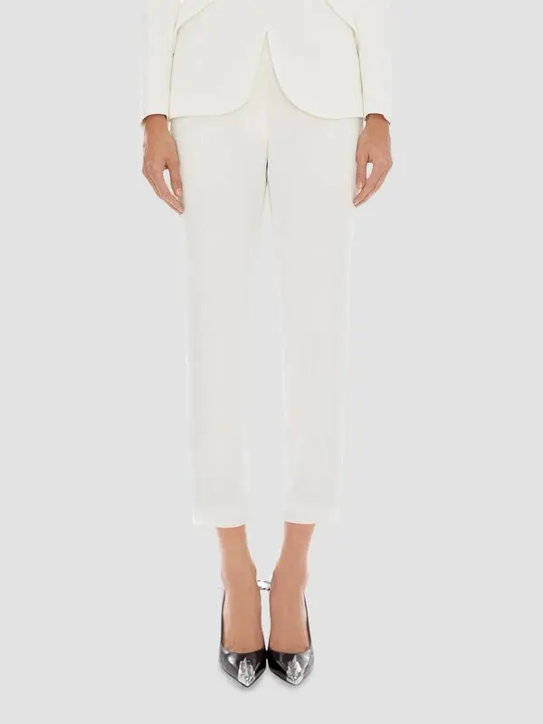 Alexander McQueen Leaf Crepe Cigarette Trousers