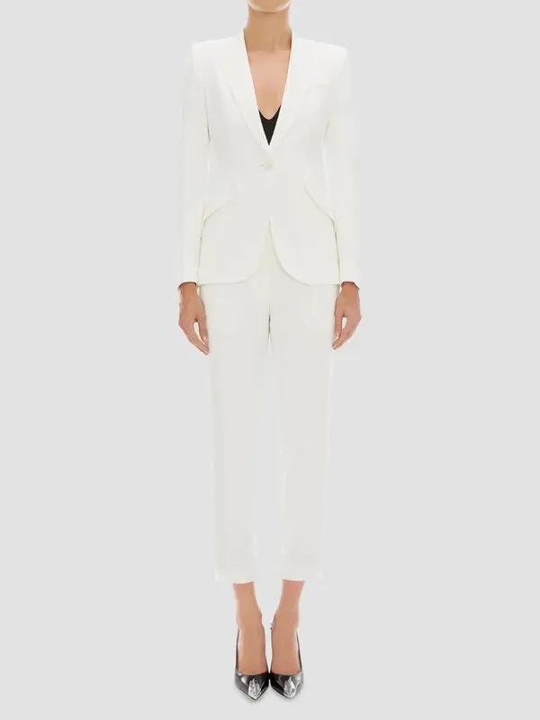 Alexander McQueen Leaf Crepe Cigarette Trousers