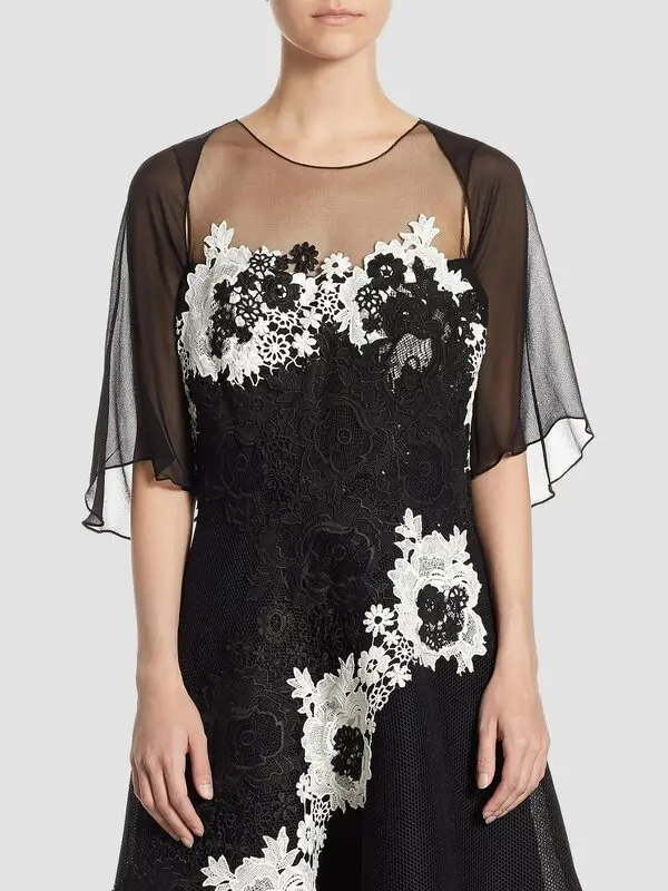 Rickie Freeman For Teri Jon Chiffon Shrug