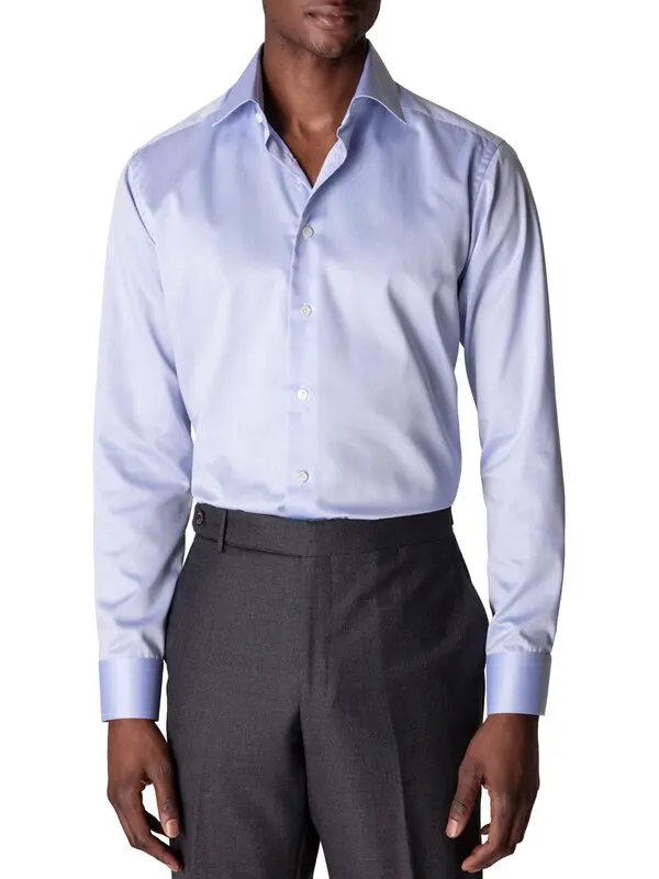Eton Contemporary-fit Twill Dress Shirt - Blue