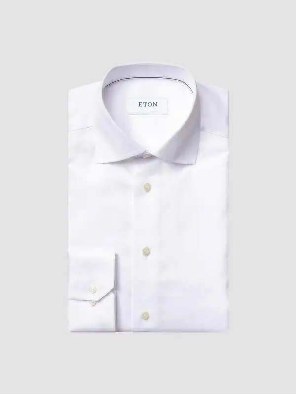 Eton Contemporary-fit Twill Dress Shirt - White