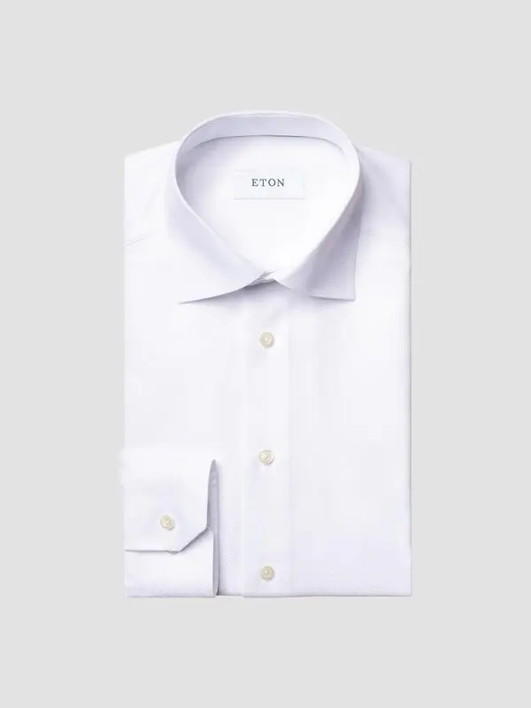 Eton Contemporary-fit Diagonal Stripe Dress Shirt