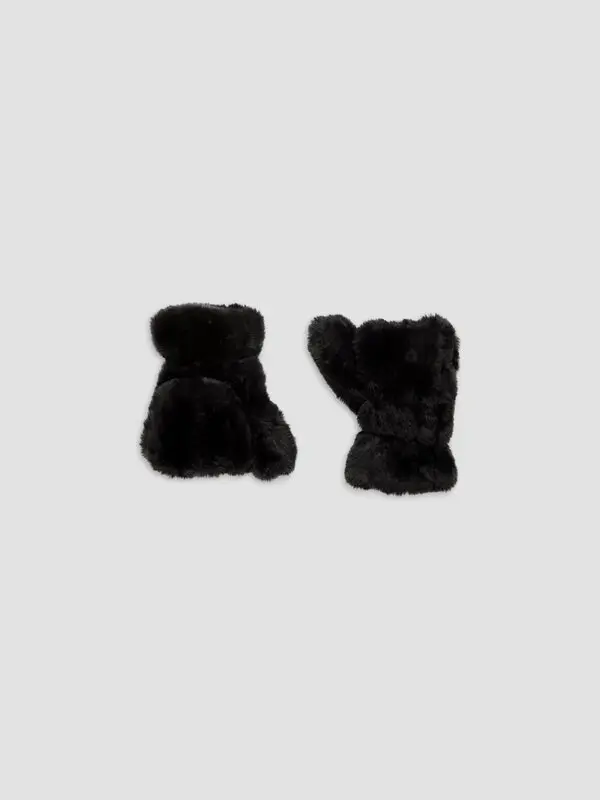 Apparis Coco Faux Fur Flip-top Mittens