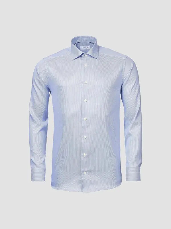Eton Contemporary-fit Houndstooth Dress Shirt - Blue