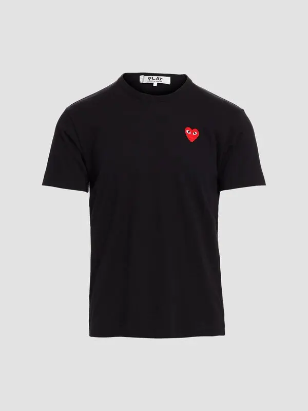 Play Comme Des Garcon Heart Tee - Black