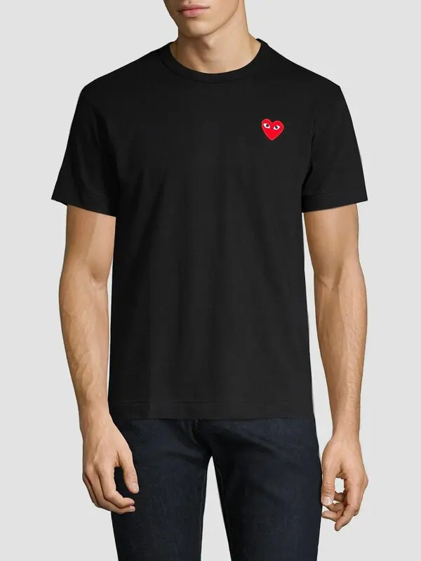 Play Comme Des Garcon Heart Tee - Black