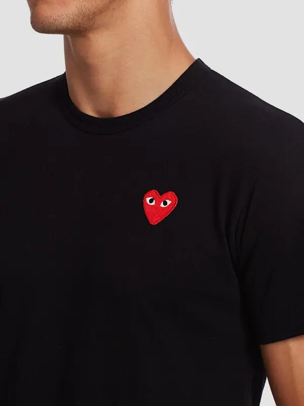 Play Comme Des Garcon Heart Tee - Black