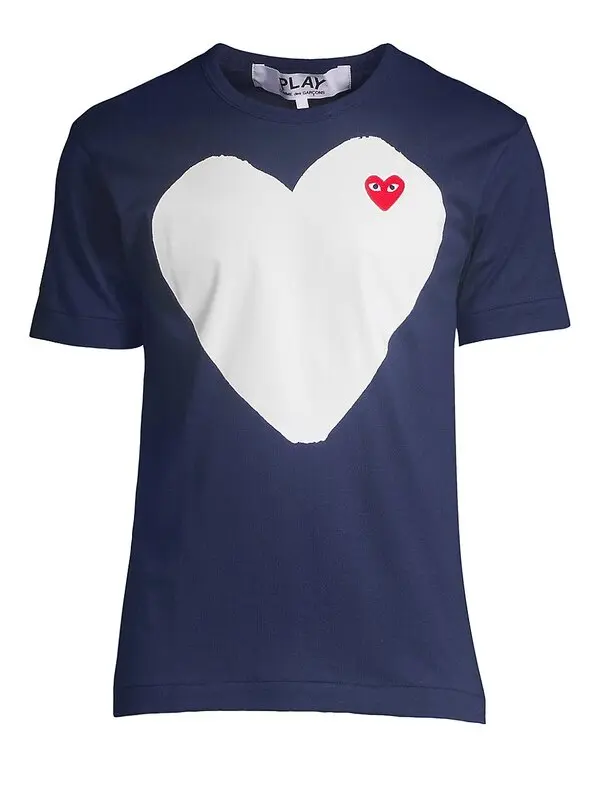 Play Comme Des Garcon Heart In Heart Graphic Tee