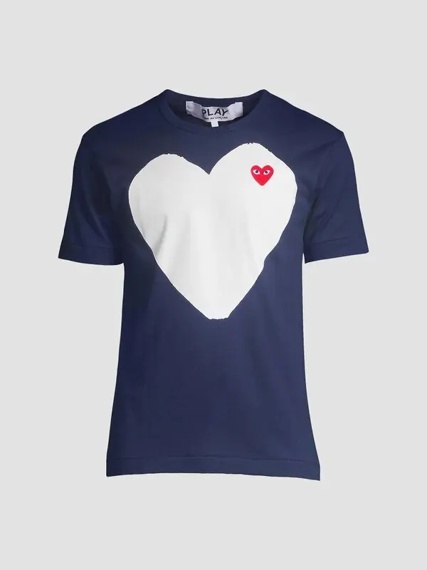 Play Comme Des Garcon Heart In Heart Graphic Tee