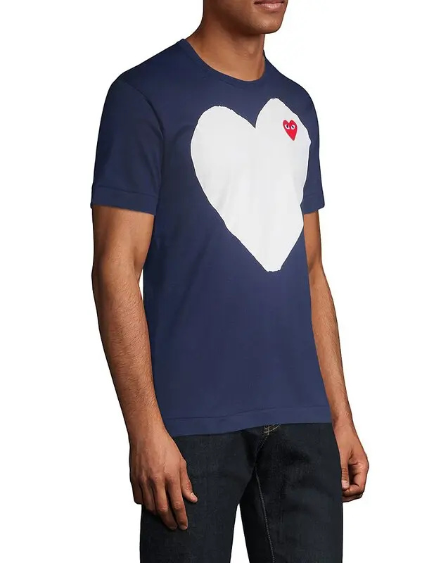 Play Comme Des Garcon Heart In Heart Graphic Tee