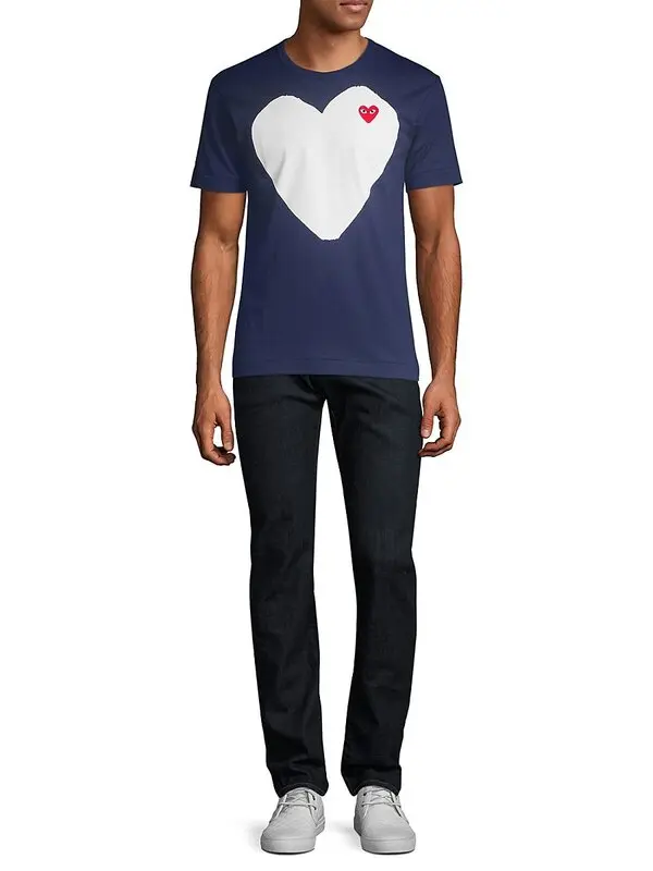 Play Comme Des Garcon Heart In Heart Graphic Tee