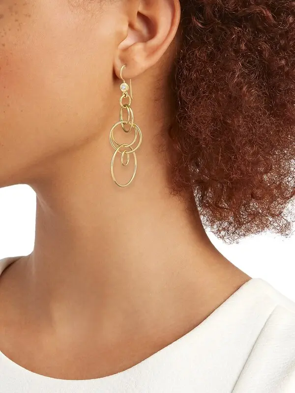 Ippolita Classico 18k Yellow Smooth Jet Set Earrings - Gold