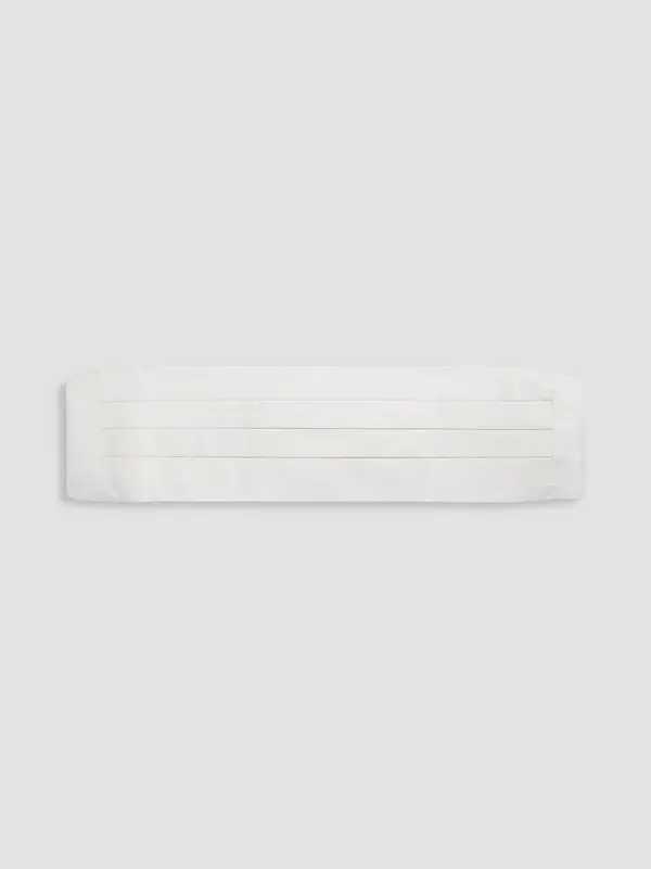SAKS FIFTH AVENUE Collection Silk Cummerbund - White