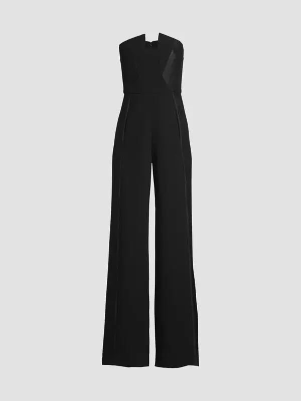 Black Halo Lena Strapless Jumpsuit - Navy