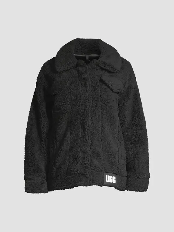 UGG Frankie Faux Shearling Trucker Jacket - Black