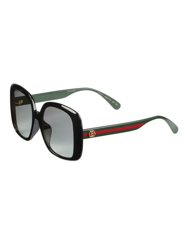 Gucci 56mm Rectangular Sunglasses