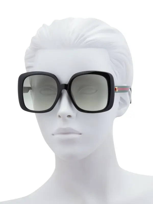 Gucci 56mm Rectangular Sunglasses