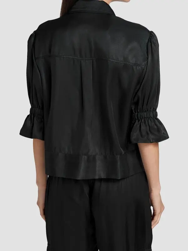 Cinq À Sept Holly Puff-sleeve Utility Jacket - Black
