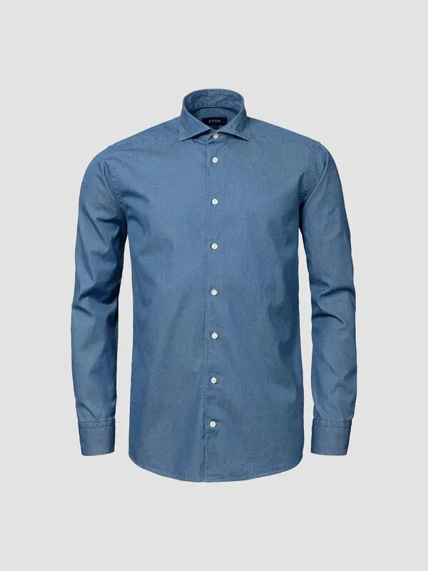 Eton Contemporary-fit Chambray Soft Casual Shirt