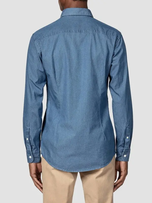 Eton Contemporary-fit Chambray Soft Casual Shirt
