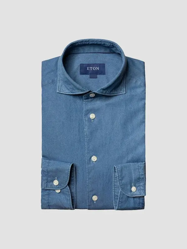 Eton Contemporary-fit Chambray Soft Casual Shirt