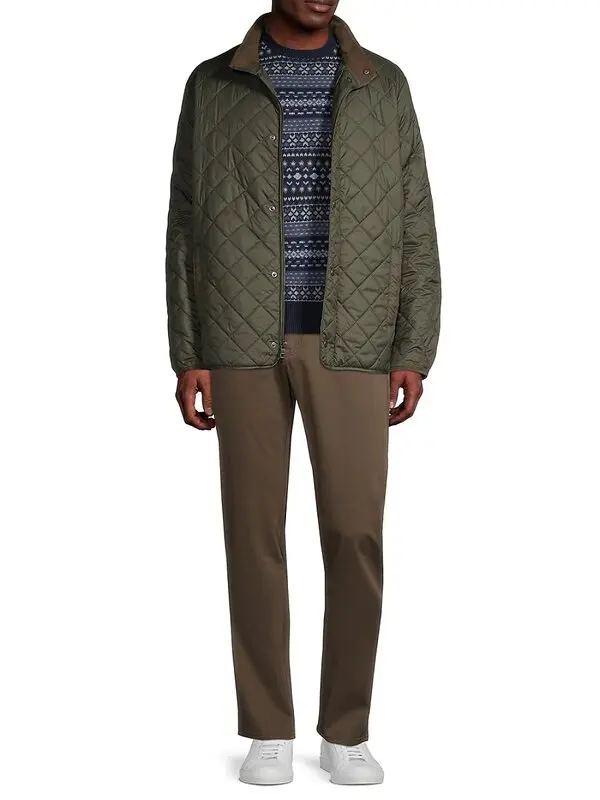 Peter Millar Suffolk Quilted Travel Coat - Olive
