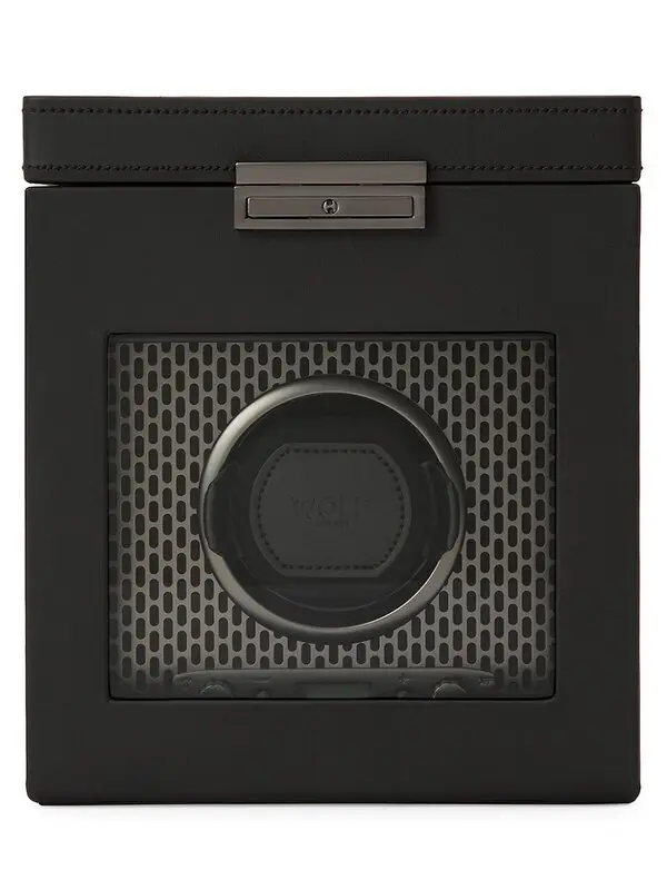 Wolf Axis Single Watch Winder With Storage - Powder Coat