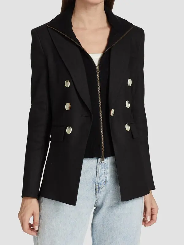 Veronica Beard Uptown Merino Wool & Cashmere Dickey - Black