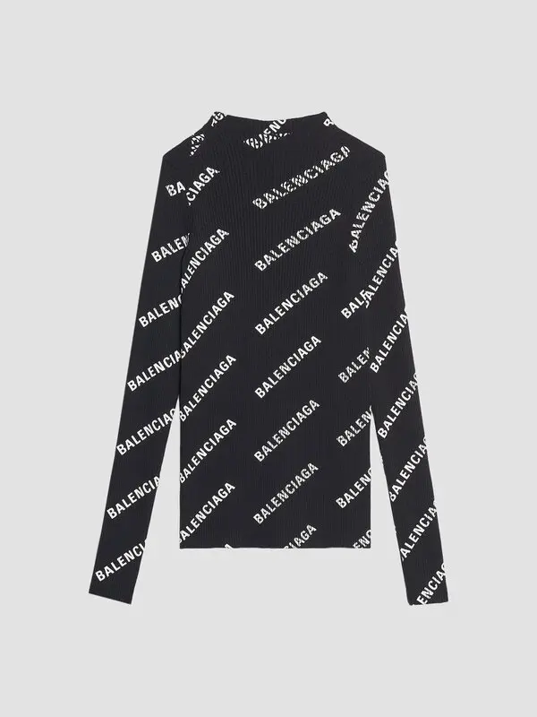 Balenciaga Allover Logo Crewneck Sweater